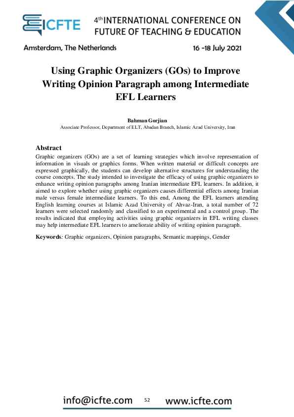 (PDF) Using Graphic Organizers (GOs) to Improve Writing Opinion ...