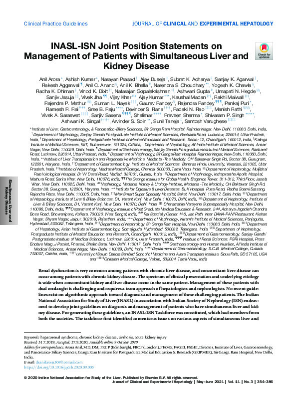 (PDF) INASL-ISN Joint Position Statements on Management of Patients ...
