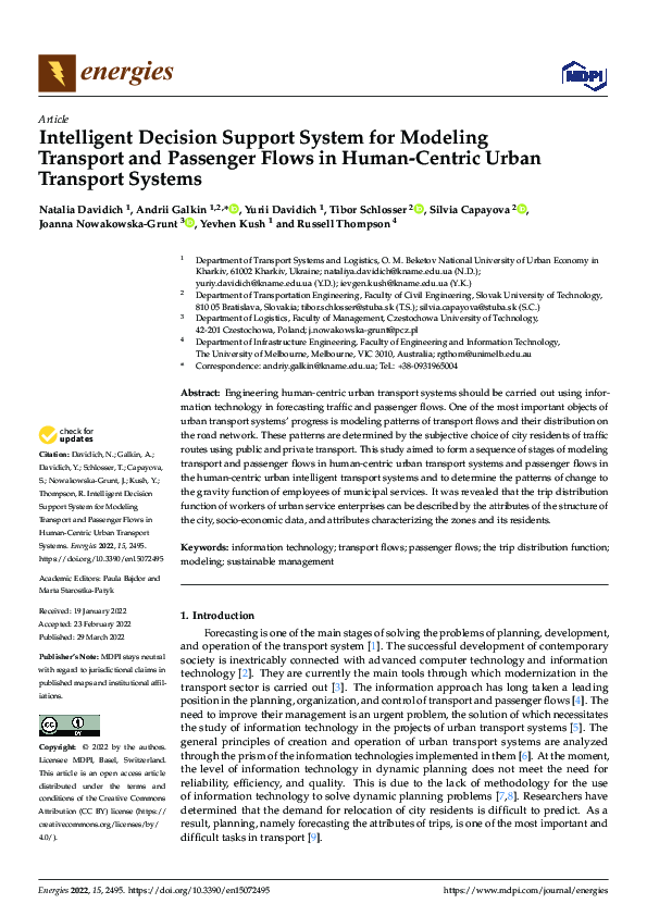 (PDF) Intelligent Decision Support System for Modeling Transport and Passenger Flows in Human ...