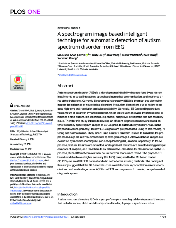 Pdf A Spectrogram Image Based Intelligent Technique For Automatic