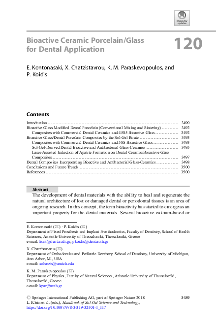 (PDF) Bioactive Ceramic Porcelain/Glass for Dental Application