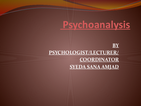 (PPT) Psychoanalysis