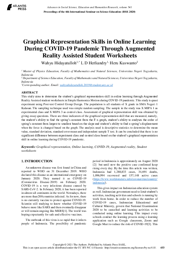 (PDF) Graphical Representation Skills in Online Learning During COVID ...
