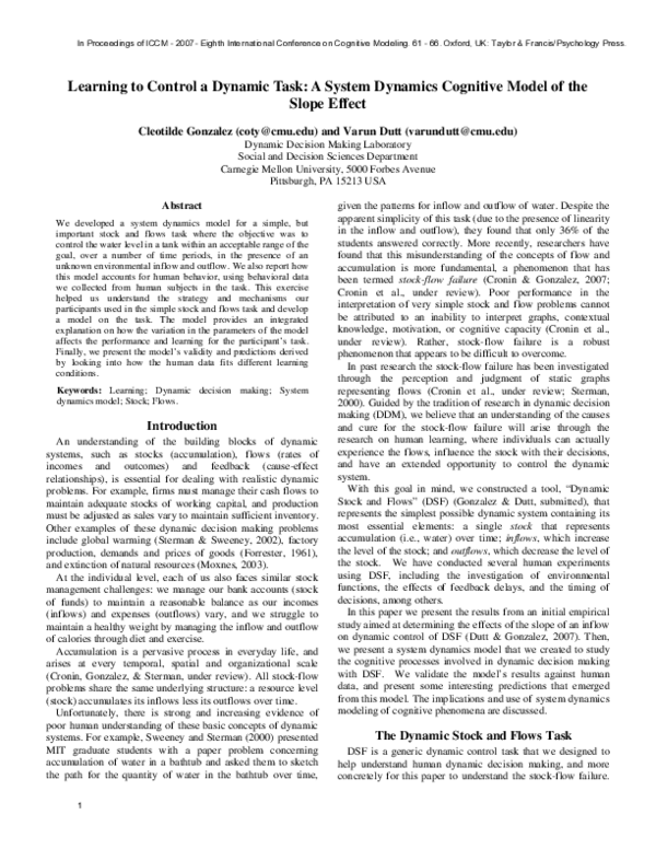 (PDF) Learning to Control a Dynamic Task: A System Dynamics Cognitive Model of the Slope Effect ...