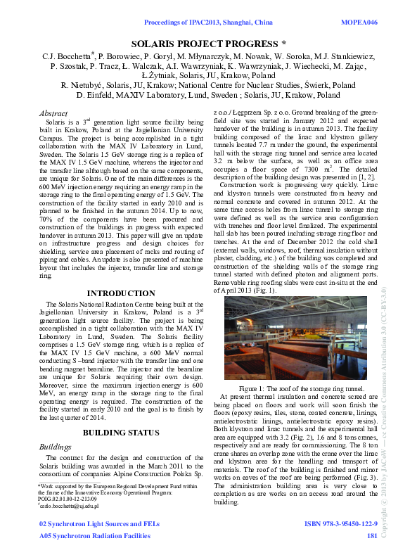 (PDF) Solaris Project Progress