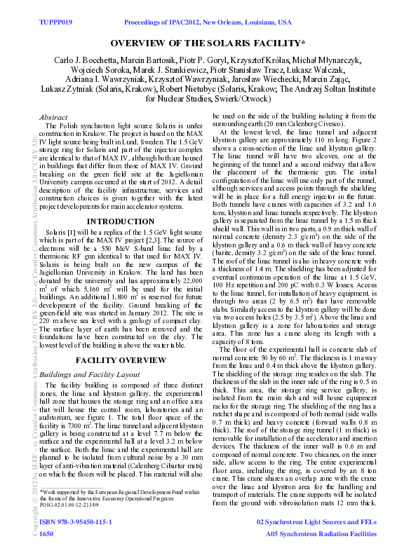 (PDF) Overview of the Solaris Facility