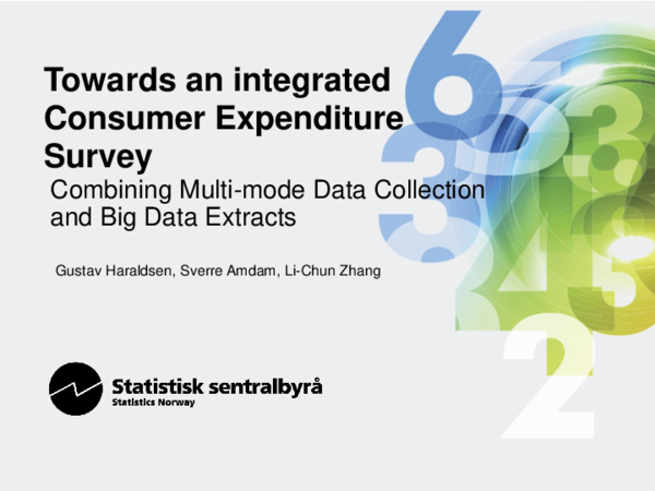 (PDF) Towards an integrated Consumer Expenditure Survey Combining Multi ...