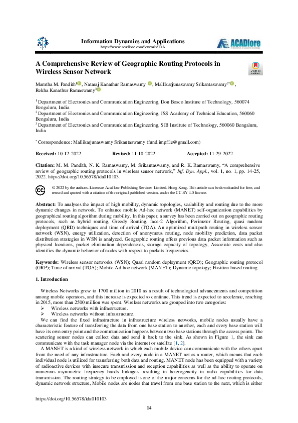 Pdf A Comprehensive Review Of Geographic Routing Protocols In Wireless Sensor Network