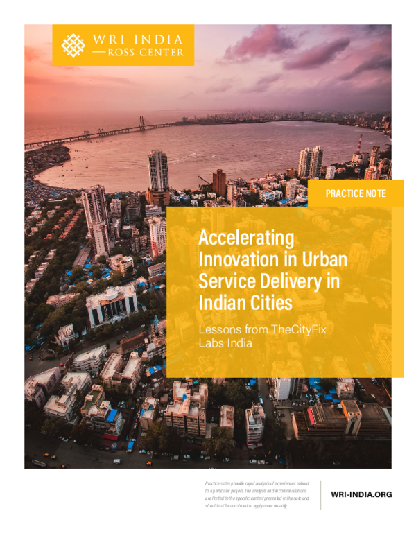 (PDF) Accelerating Innovation in Urban Service Delivery in Indian ...