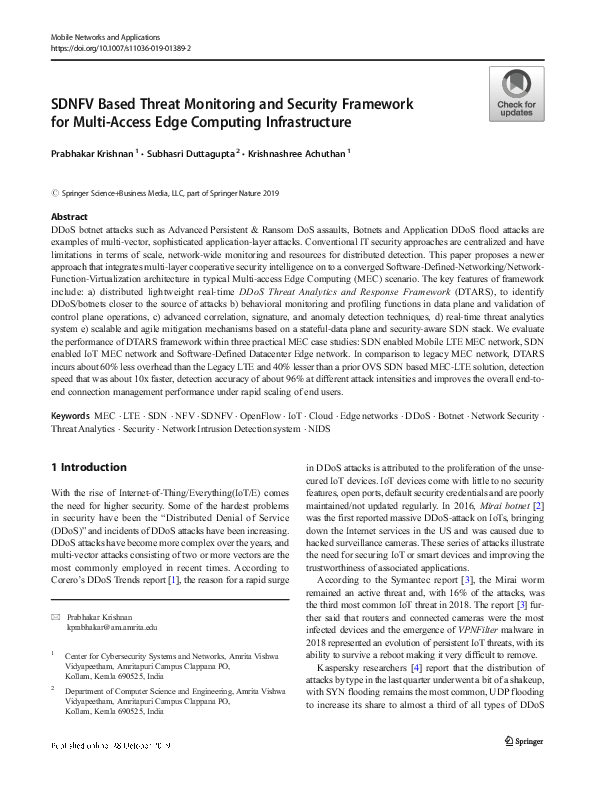 (PDF) SDNFV Based Threat Monitoring and Security Framework for Multi-Access Edge Computing ...