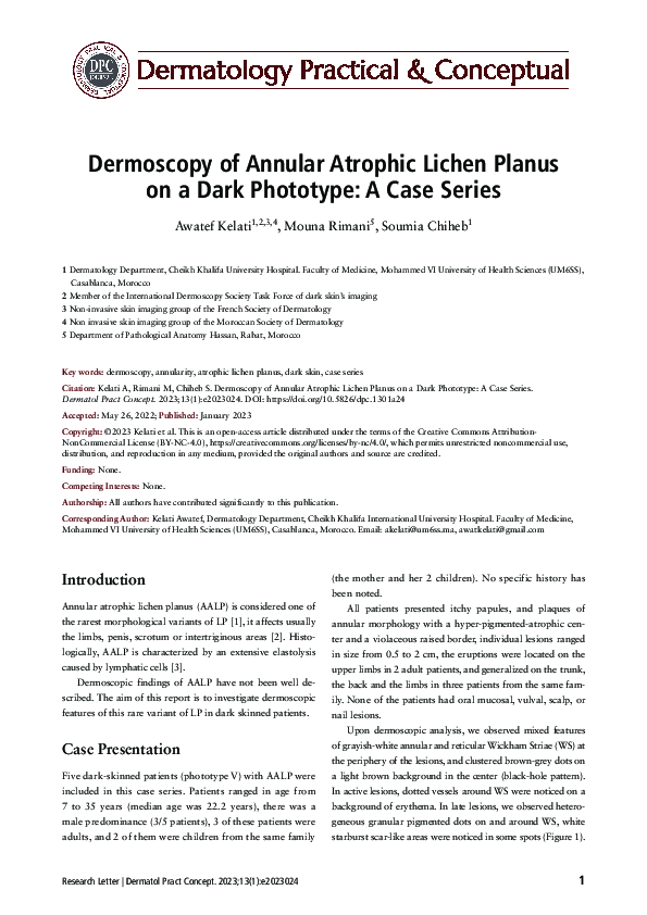 (PDF) Dermoscopy of Annular Atrophic Lichen Planus on a Dark Phototype ...