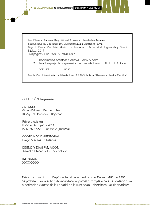 (PDF) Buenas prácticas de programación orientada a objetos en Java