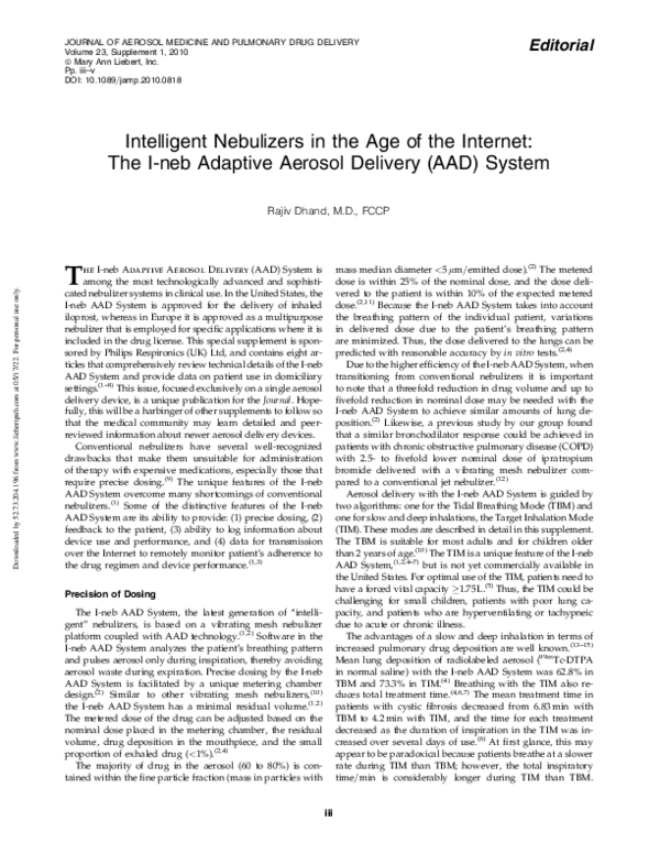 (PDF) Intelligent Nebulizers in the Age of the Internet: The I-neb ...