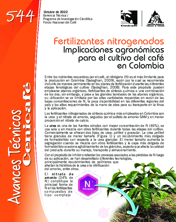 (PDF) Fertilizantes nitrogenados. Implicaciones agronómicas para el ...