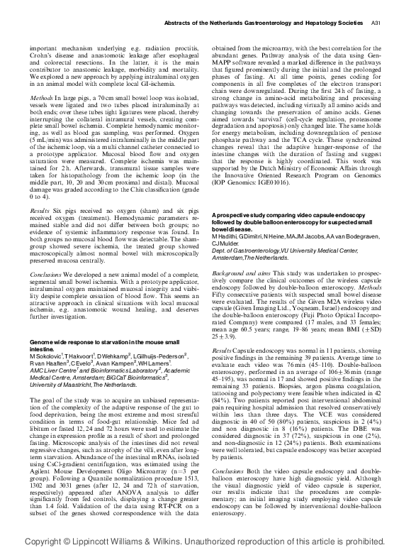 (PDF) Genome wide response to starvation in the mouse small intestine