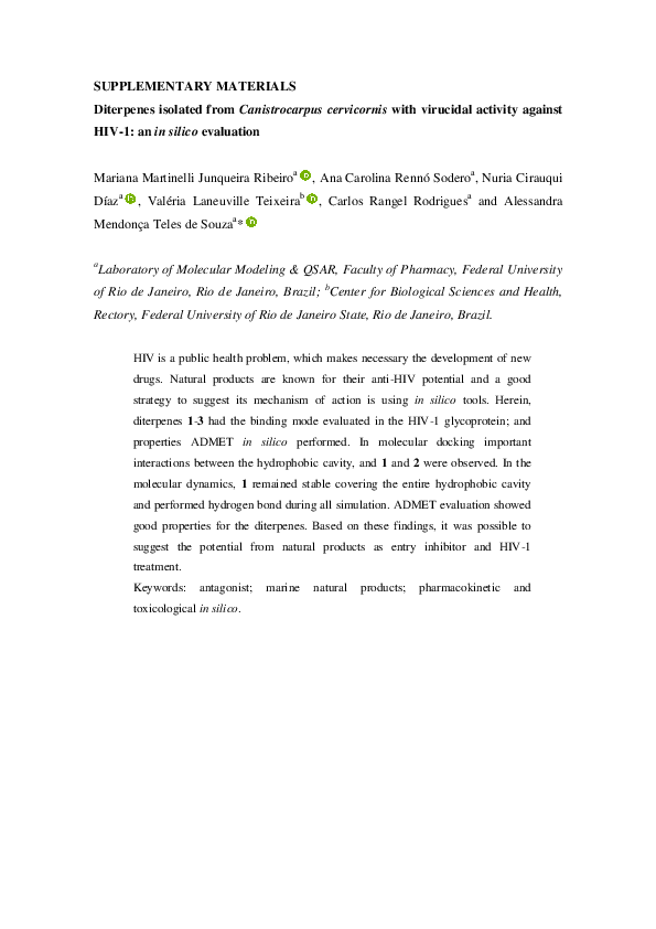 (PDF) Diterpenes isolated from Canistrocarpus cervicornis with ...