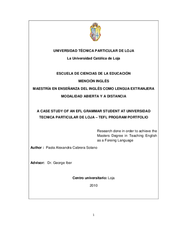 (PDF) A case study of an english as a foreing language reading student ...