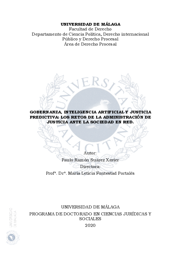 (PDF) Gobernanza, inteligencia artificial y justicia predictiva: Los ...