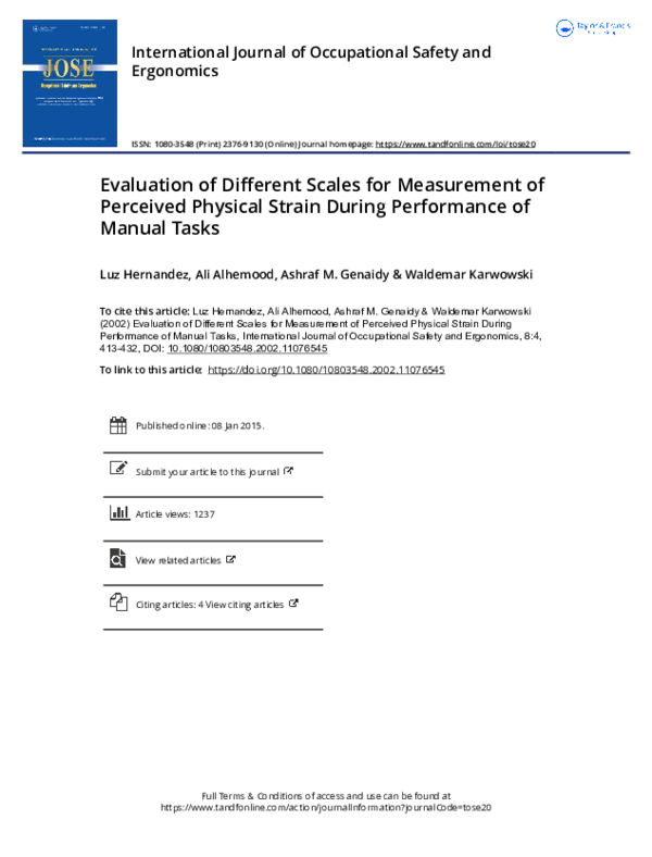 (PDF) Evaluation of different scales for measurement of perceived ...