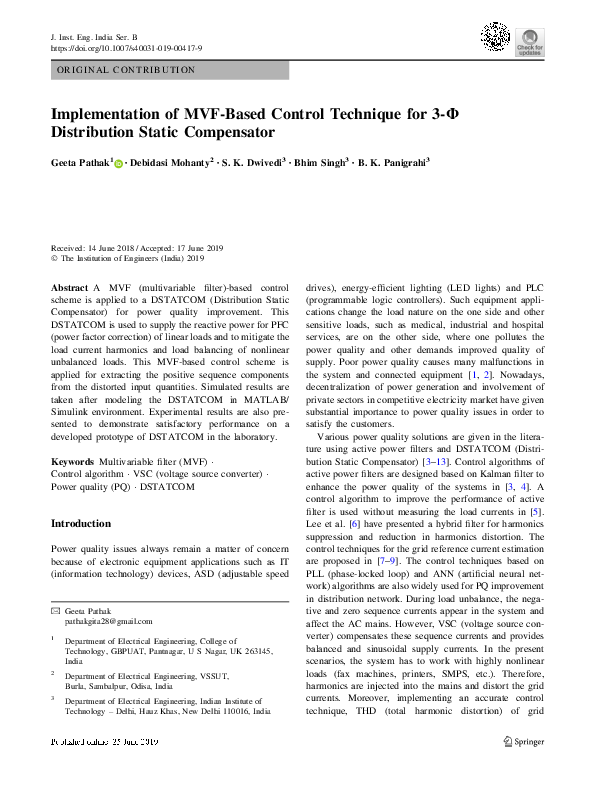 (PDF) Implementation of MVF-Based Control Technique for 3-Φ ...