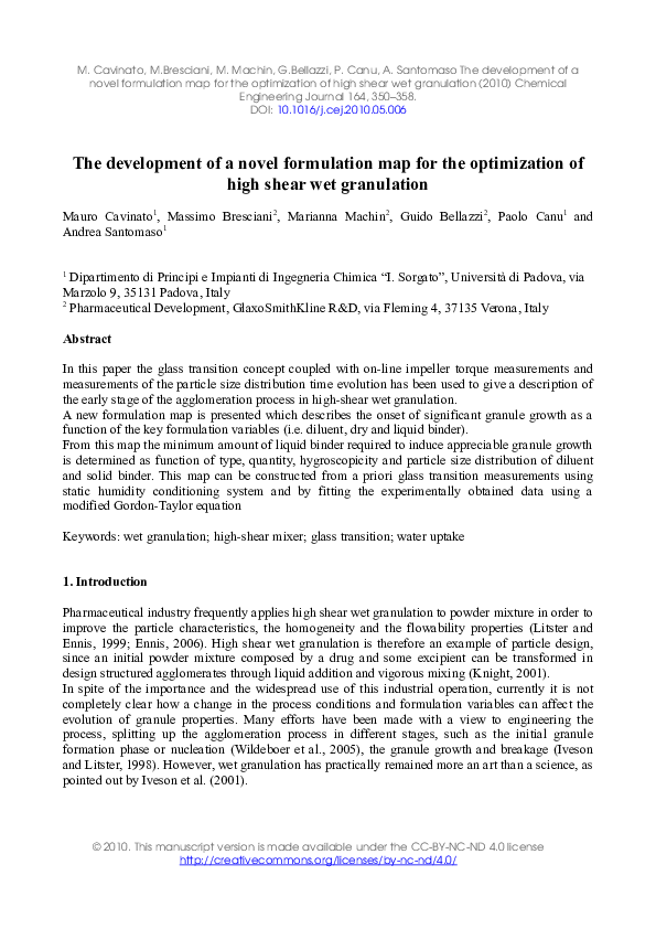 (PDF) The development of a novel formulation map for the optimization ...