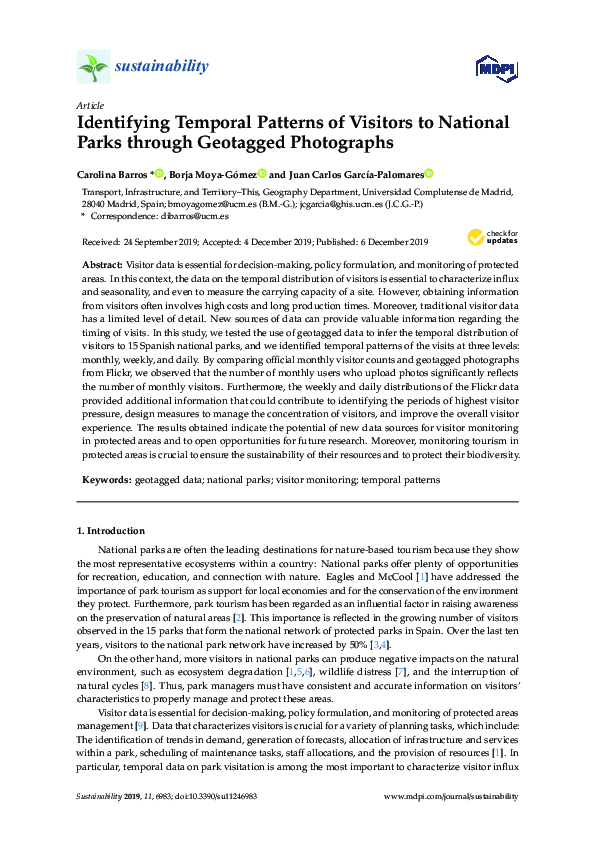 (PDF) Identifying Temporal Patterns of Visitors to National Parks ...