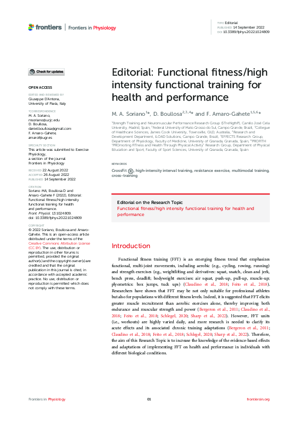 (PDF) Editorial: Functional fitness/high intensity functional training ...