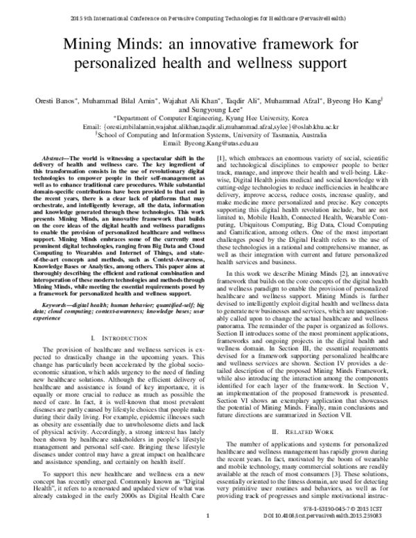 (PDF) Mining Minds: an innovative framework for personalized health and wellness support