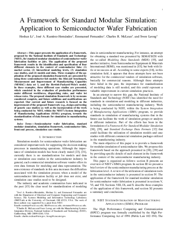 (PDF) A framework for standard modular simulation :: application to ...