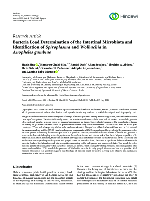 (PDF) Bacteria Load Determination of the Intestinal Microbiota and ...