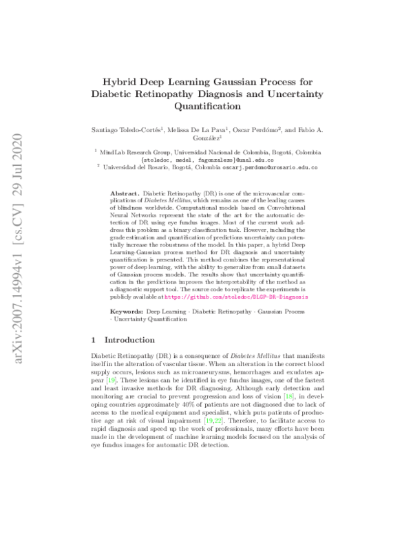 (PDF) Hybrid Deep Learning Gaussian Process for Diabetic Retinopathy Diagnosis and Uncertainty ...