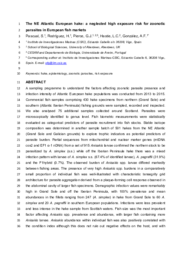 (PDF) The NE Atlantic European hake: A neglected high exposure risk for ...