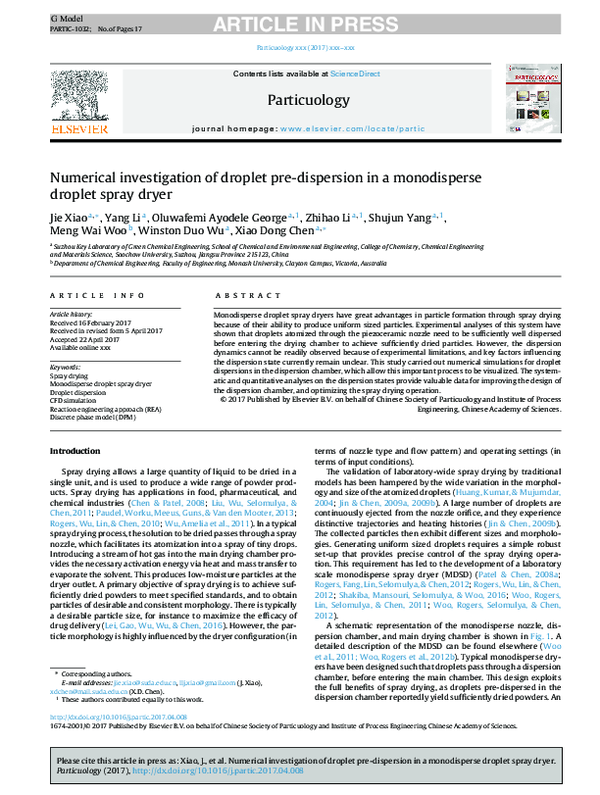 (PDF) Numerical investigation of droplet pre-dispersion in a ...