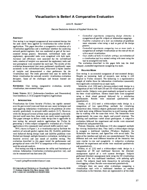 (PDF) Visualization is better! A comparative evaluation