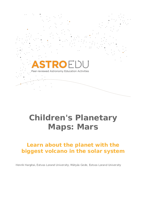 (PDF) Children's Planetary Maps: Mars | Mátyás Gede - Academia.edu