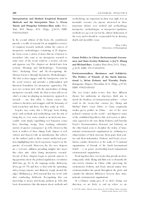 (PDF) Interpretation and Method: Empirical Research Methods and the ...