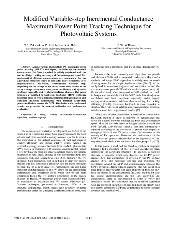 (PDF) Modified variable-step incremental conductance maximum power ...