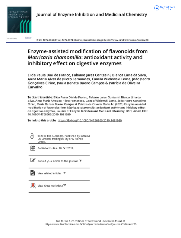 (PDF) Enzyme-assisted modification of flavonoids from Matricaria ...