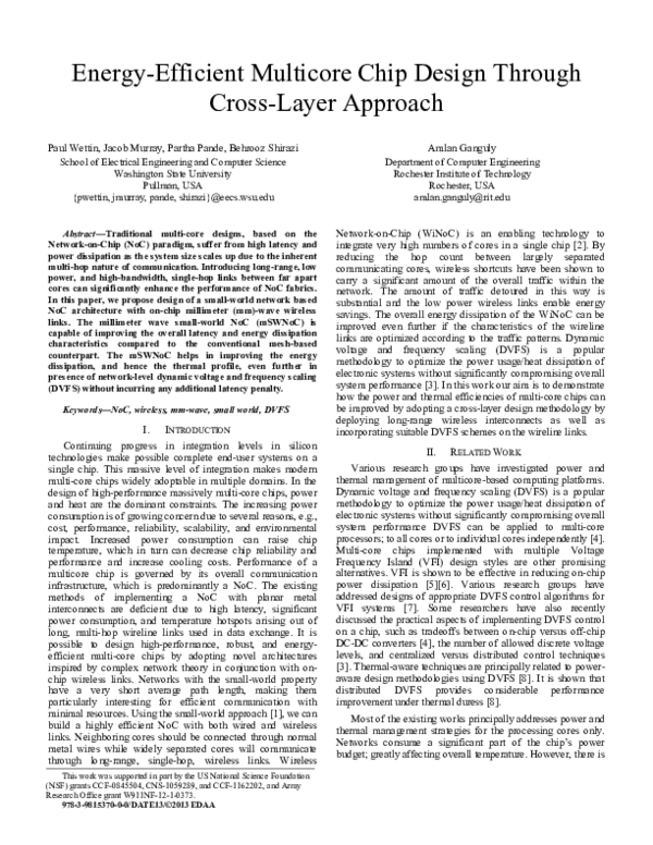 Pdf Energy Efficient Multicore Chip Design Through Cross Layer Approach