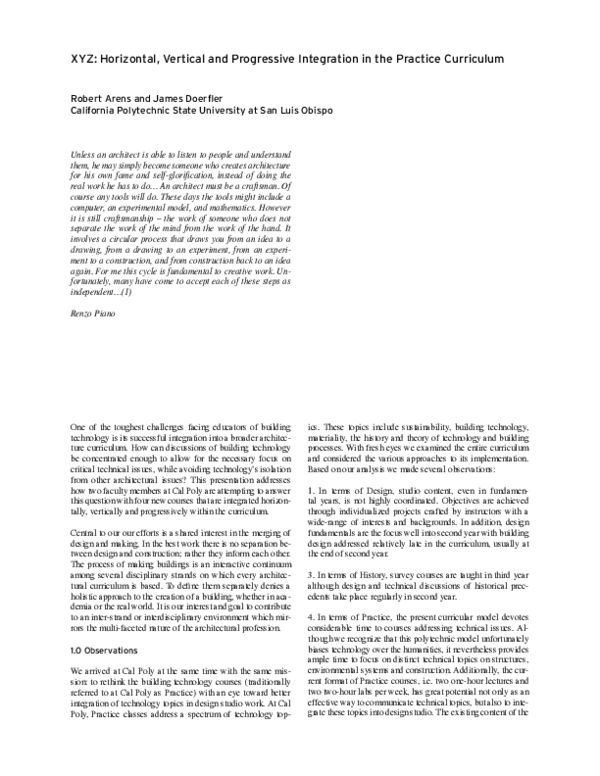 (PDF) Horizontal , Vertical and Progressive Integration in the Practice ...