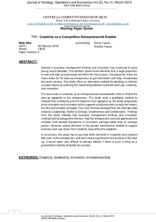 (PDF) Working Paper Series