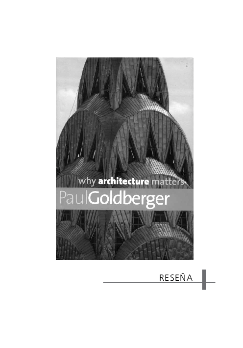 (PDF) Why architecture matters Paul Goldberger