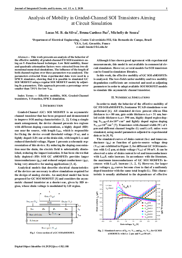 (PDF) Analysis of Mobility in Graded-Channel SOI Transistors Aiming at Circuit Simulation