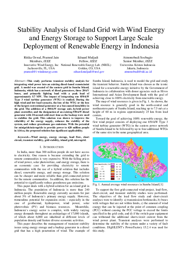(PDF) Stability Analysis of island grid with wind energy and energy storage to support large ...