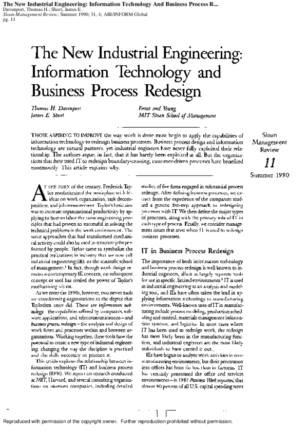 (PDF) The new industrial engineering: information technology and ...