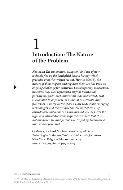 (PDF) Introduction: The Nature of the Problem