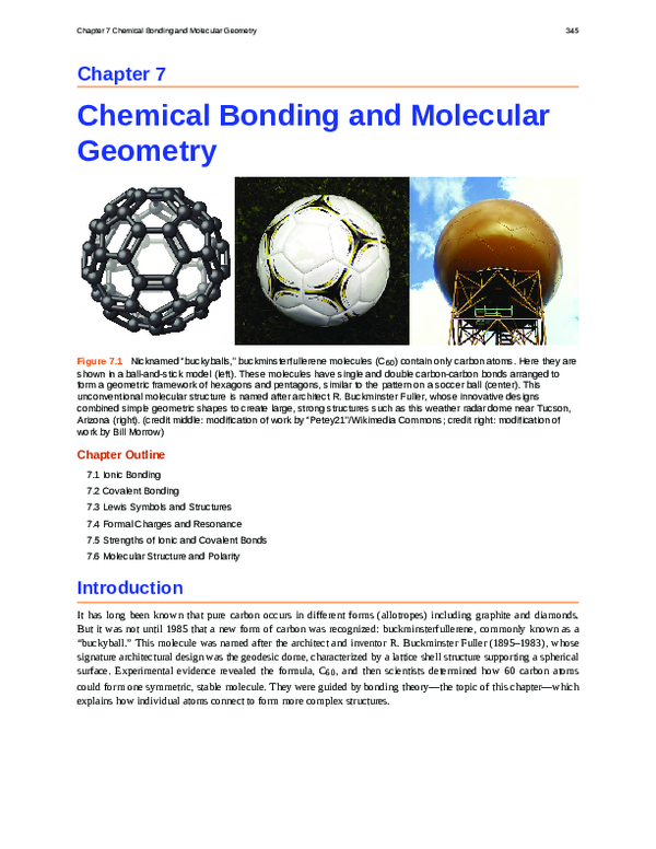 Pdf Chemical Bonding And Molecular Geometry