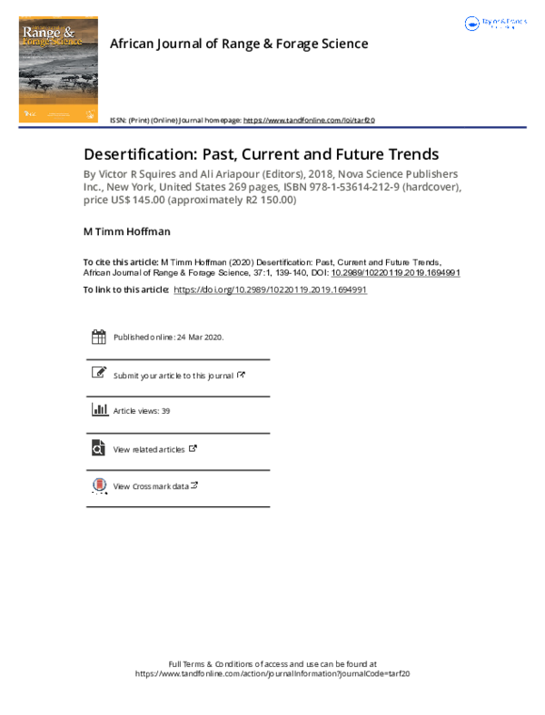 (PDF) Desertification: Past, Current and Future Trends