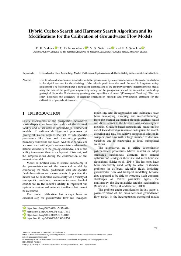 (PDF) Optimizing Groundwater Models with Hybrid Algorithms