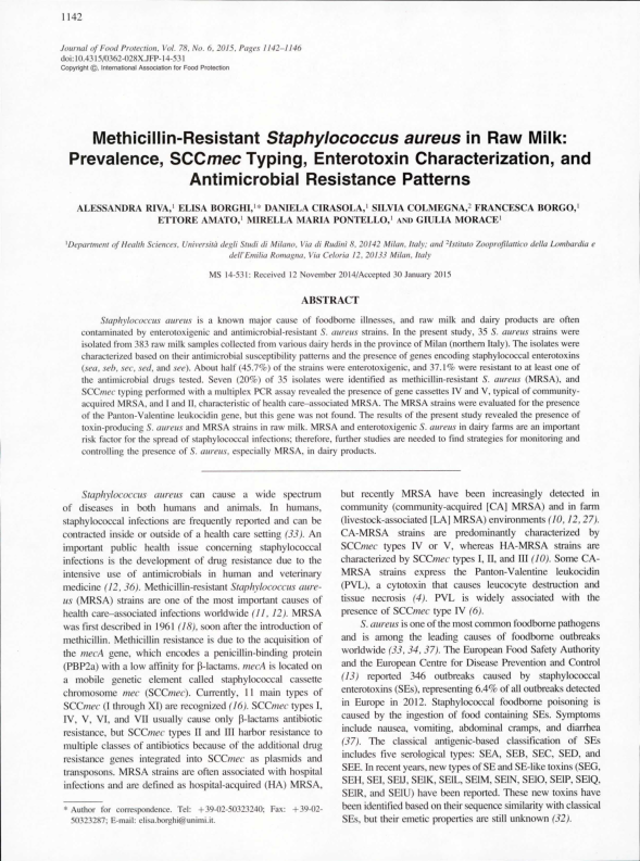 (PDF) Methicillin-Resistant Staphylococcus aureus in Pigs with ...